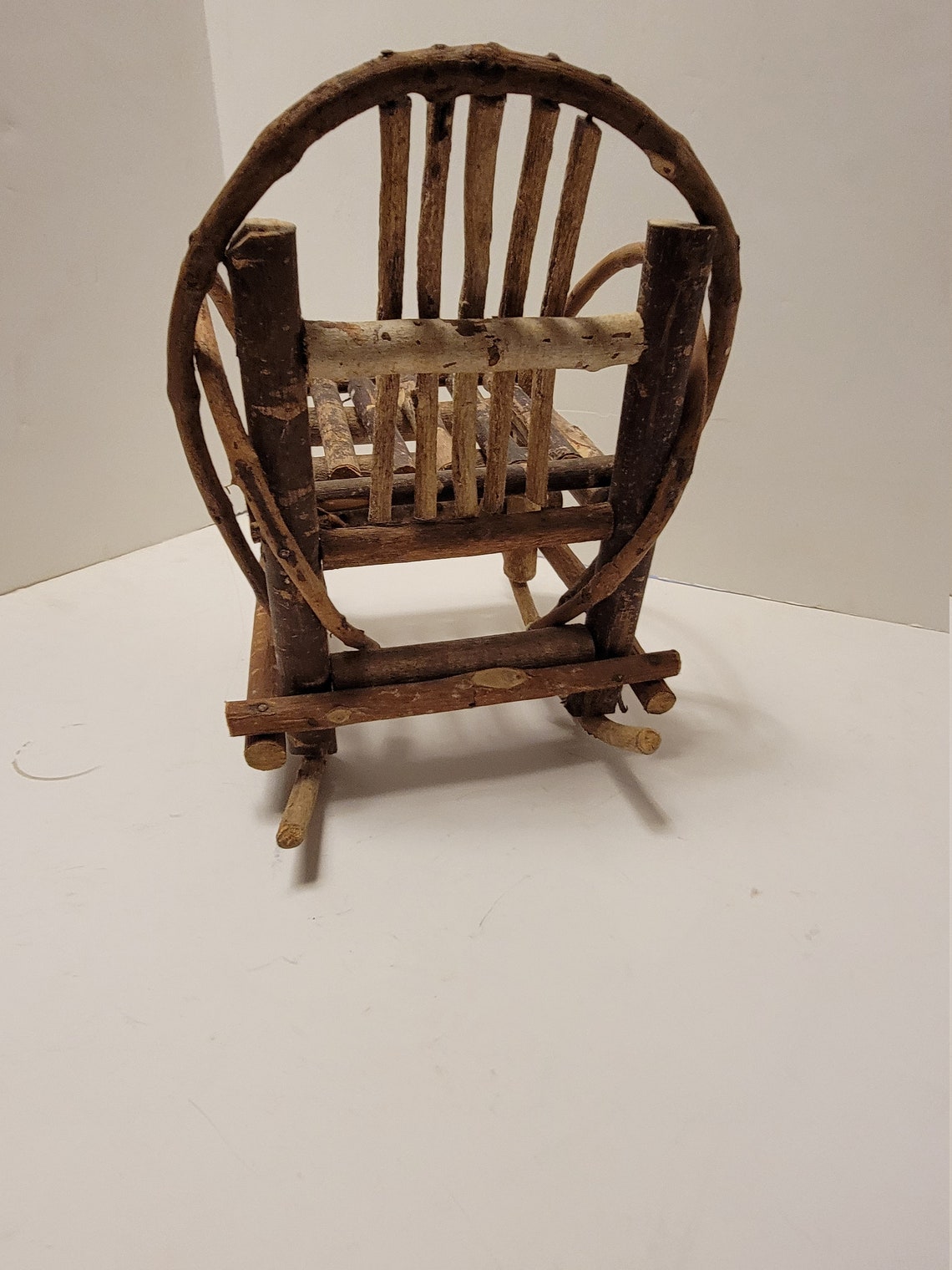 Vintage Miniature Twig Rocking Chair Rustic Doll Furniture - Etsy