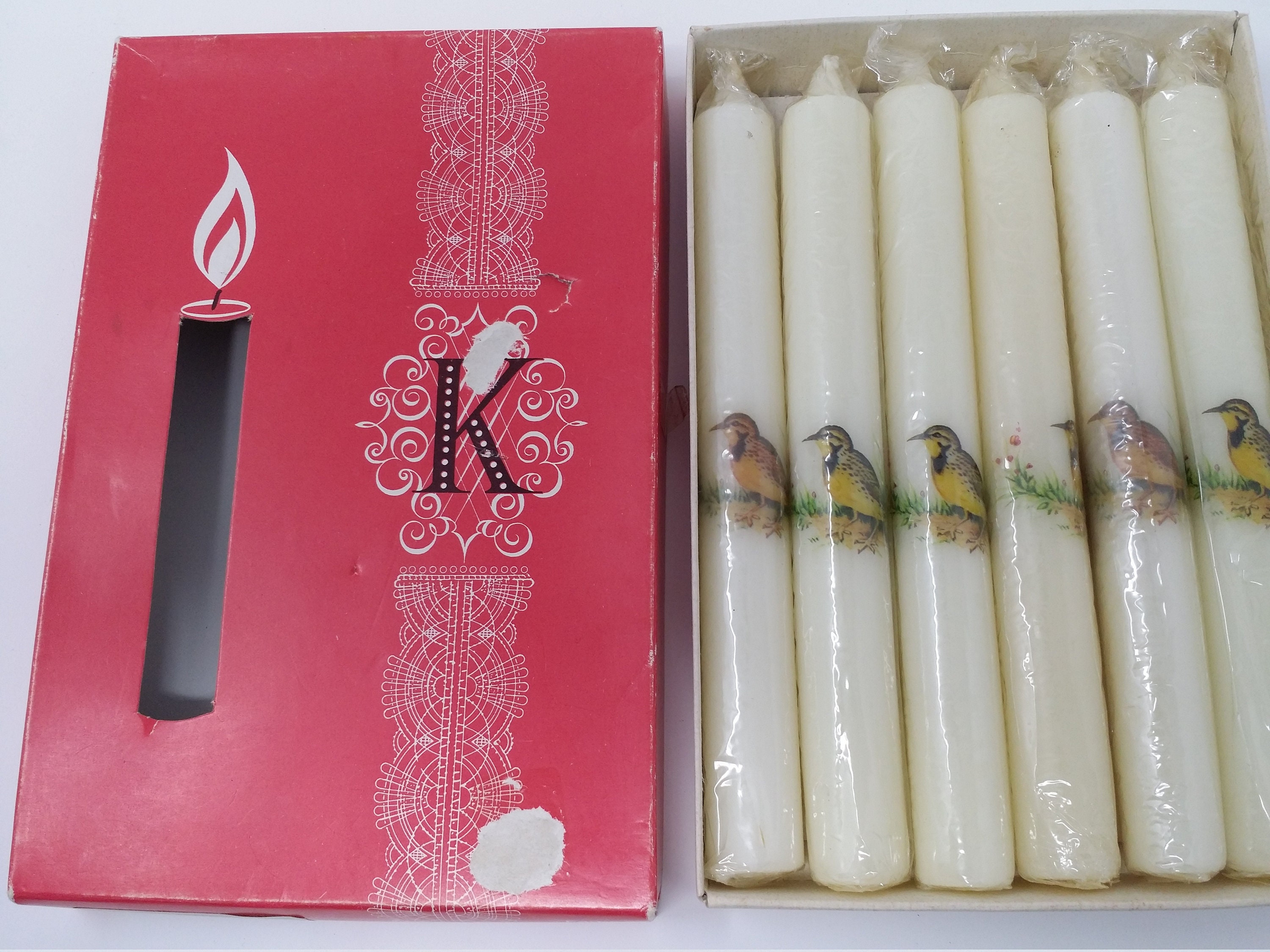 Set of Six Rare Vintage Bird Candles Meadowlark Candles, Song Bird ...