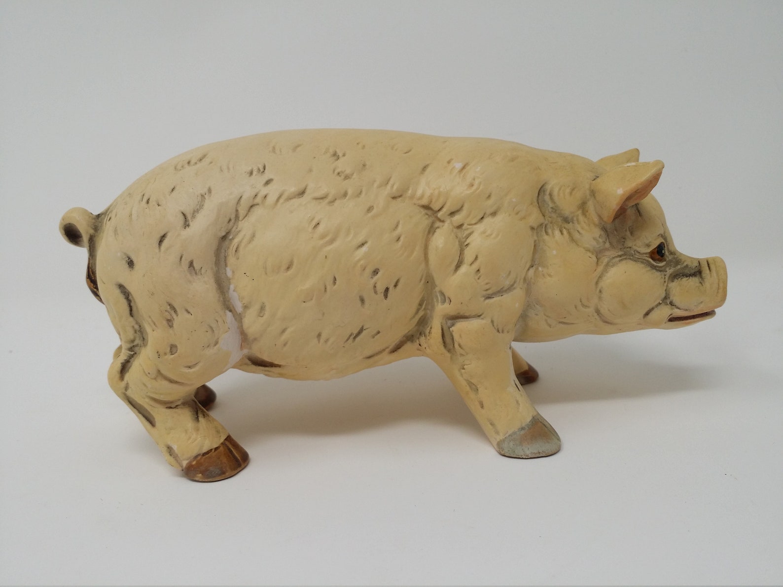 Vintage Ceramic Pig Figurine Farm Pig Pet Barn Pig Diorama Signed "pig ...