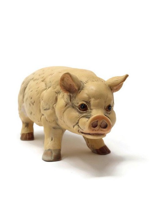 Vintage Ceramic Pig Figurine Farm Pig Pet Barn Pig Diorama | Etsy