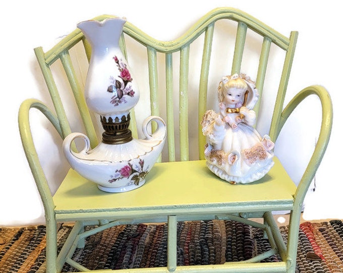 Vintage Miniature Doll Bench Doll House Furniture Wooden Bench Display ...