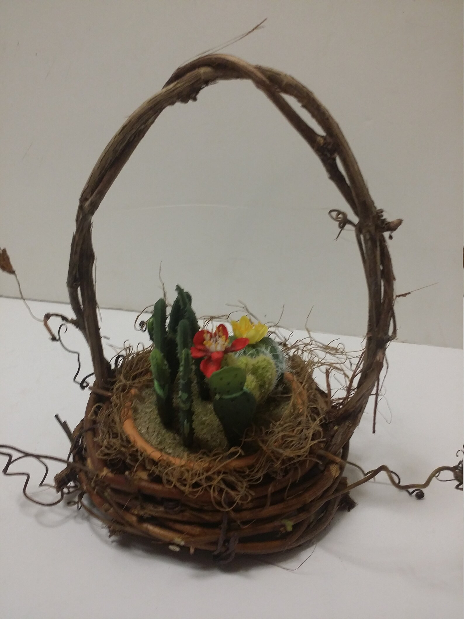 Grapevine Flower Girl Basket, Grapevine Basket, Cacti Basket ...
