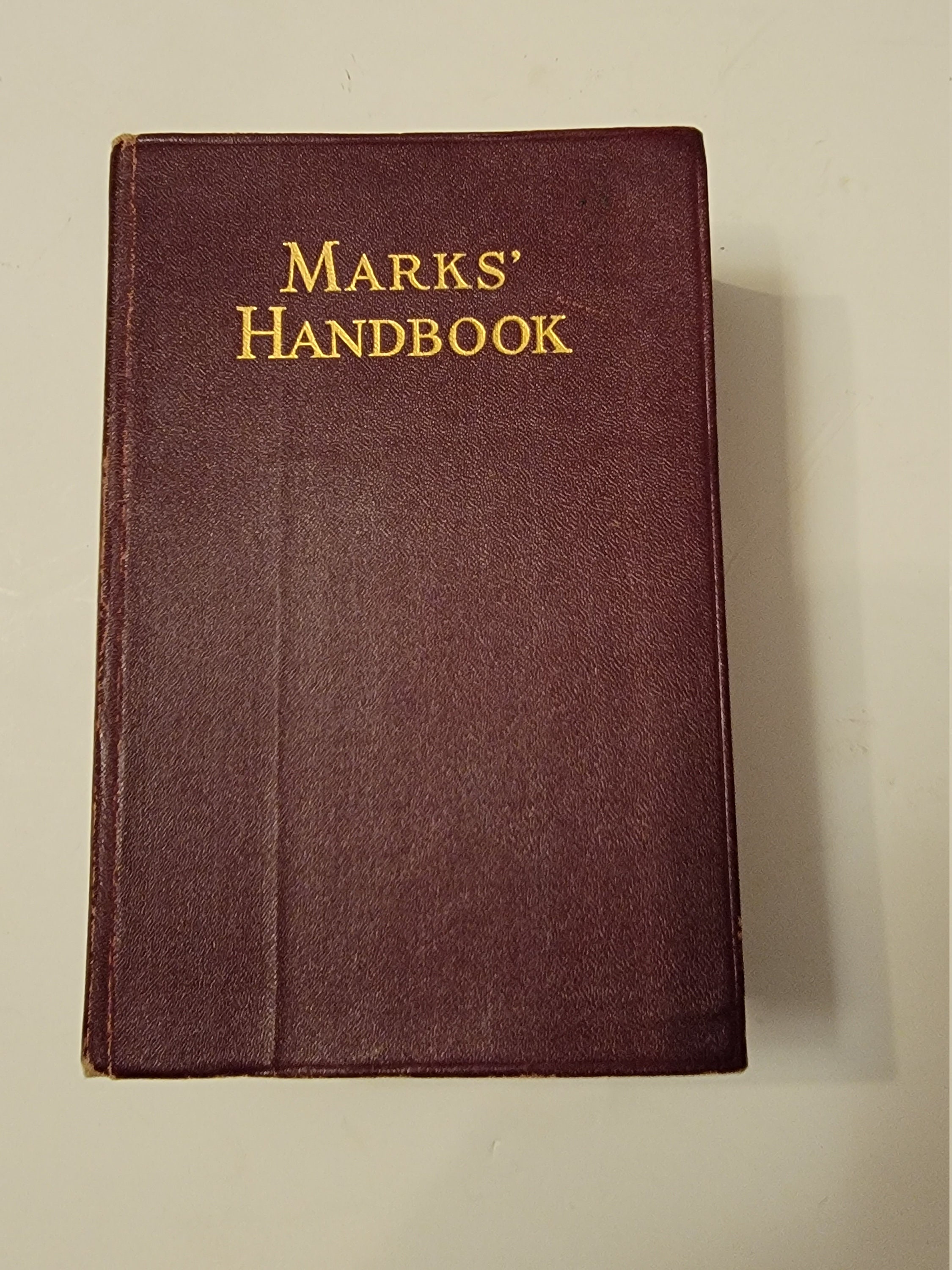 Vintage Marks' Handbook 4th Edition 1941 HB Mechanical - Etsy