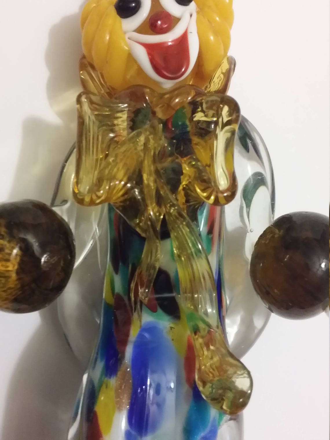 Vintage Blown Glass Clown Hand Made Murano Clown Figurine Collectible ...