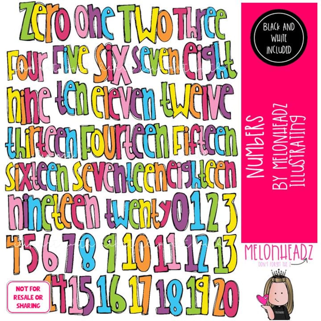 Number Clip Art Counting Clip Art Math Clip Art Digi Stamps COMBO PACK ...