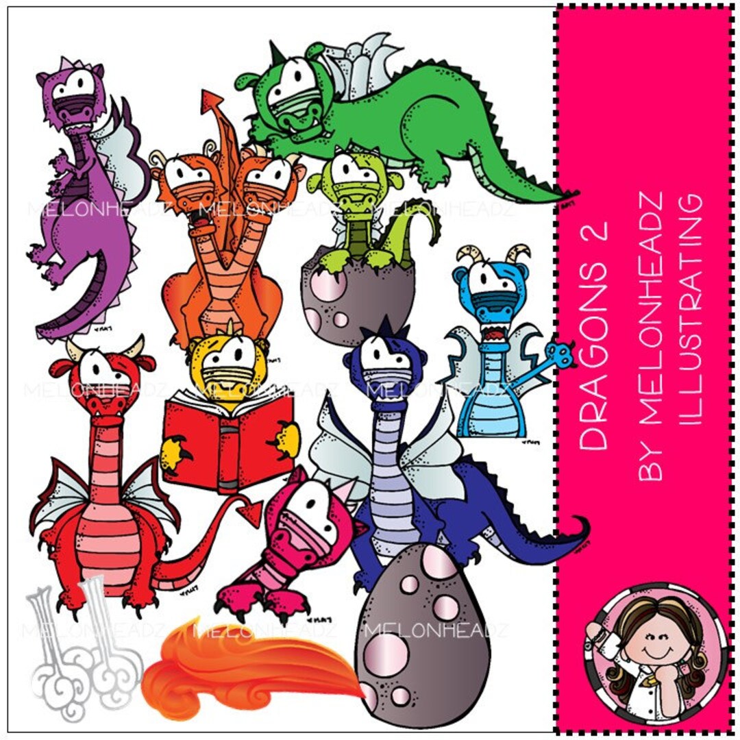 Dragon Clip Art - Set 2 - Etsy