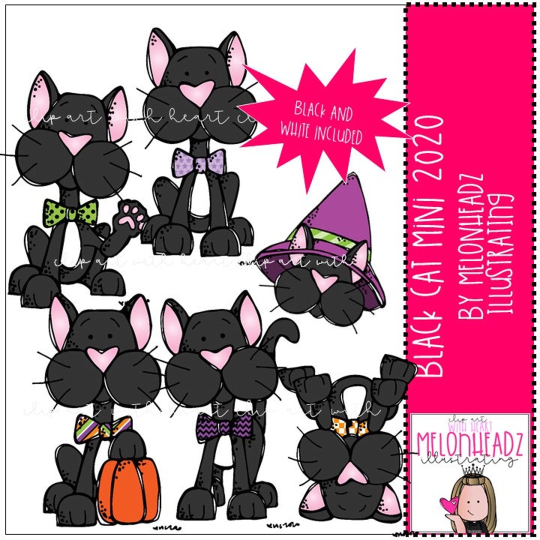 Black Cat Clip Art 2020 - Mini - Etsy