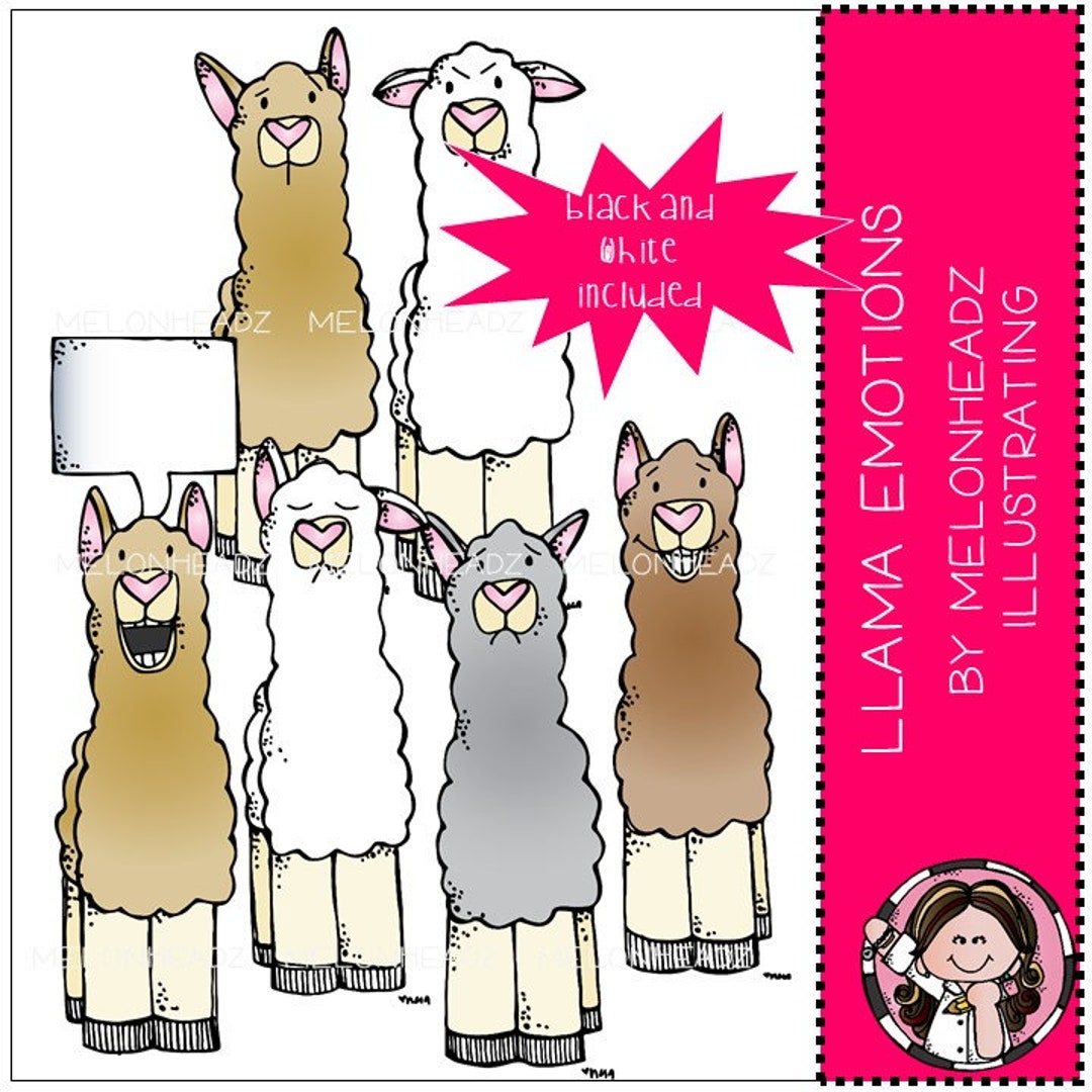 Llama Clip Art - Emotions - Mini - Etsy