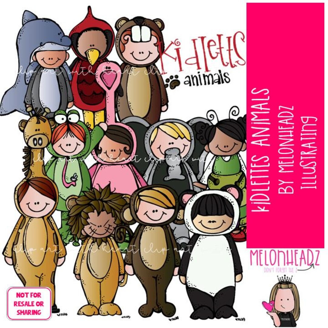 Kidlette Animals Clip Art, Costume Clip Art, Halloween Clip Art COLORED ...