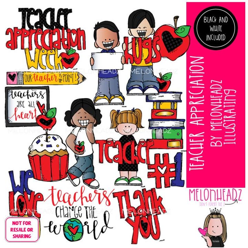 Teacher Appreciation Clip Art - COMBO PACK - Etsy