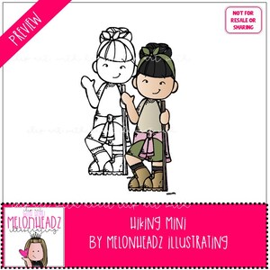 Hiking Clip Art Mini by Melonheadz Illustrating - Etsy