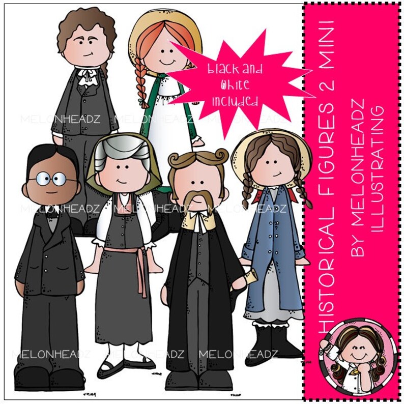 Historical Figures Clip Art 2 - Mini - Etsy