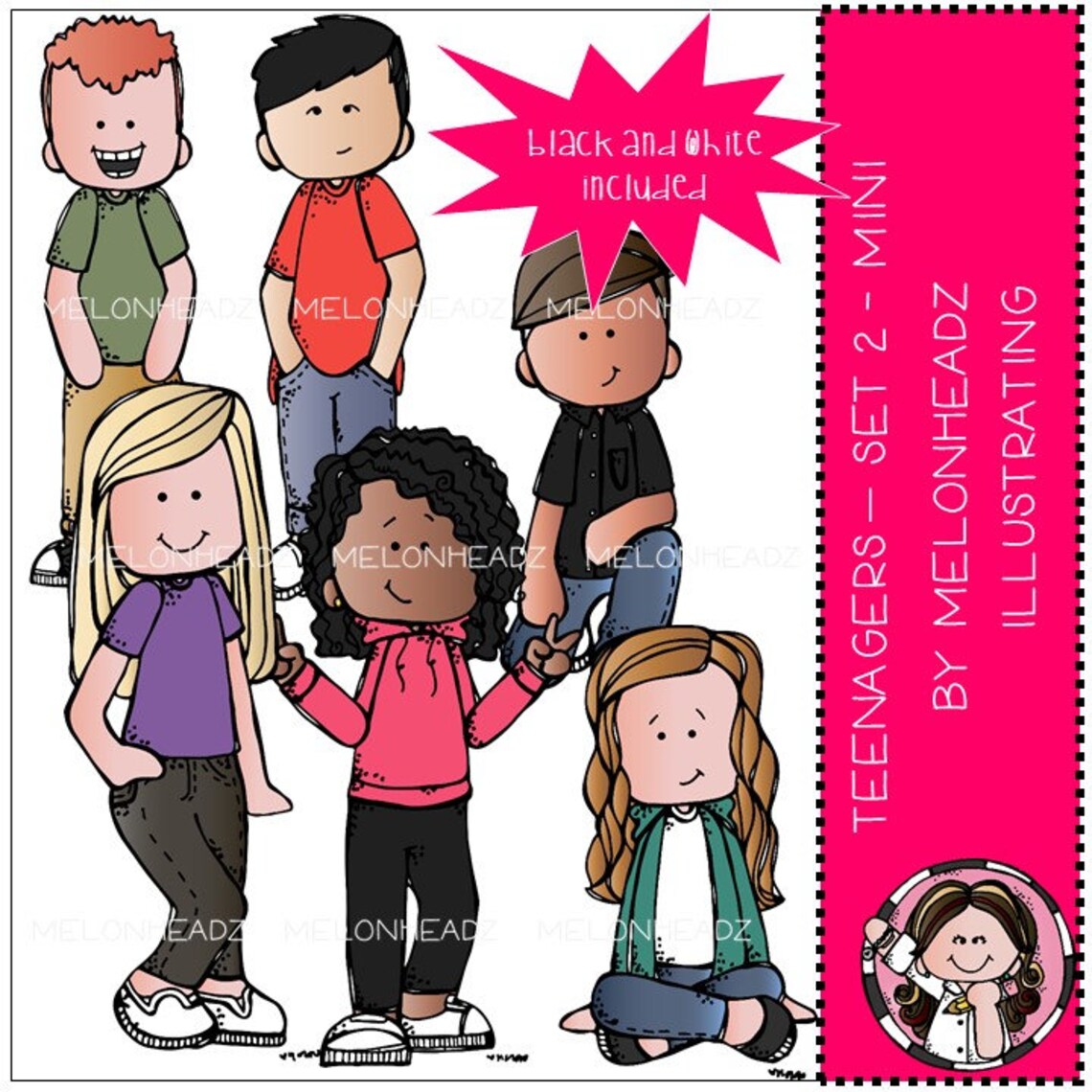 Teenagers Clip Art Set 2 Mini - Etsy