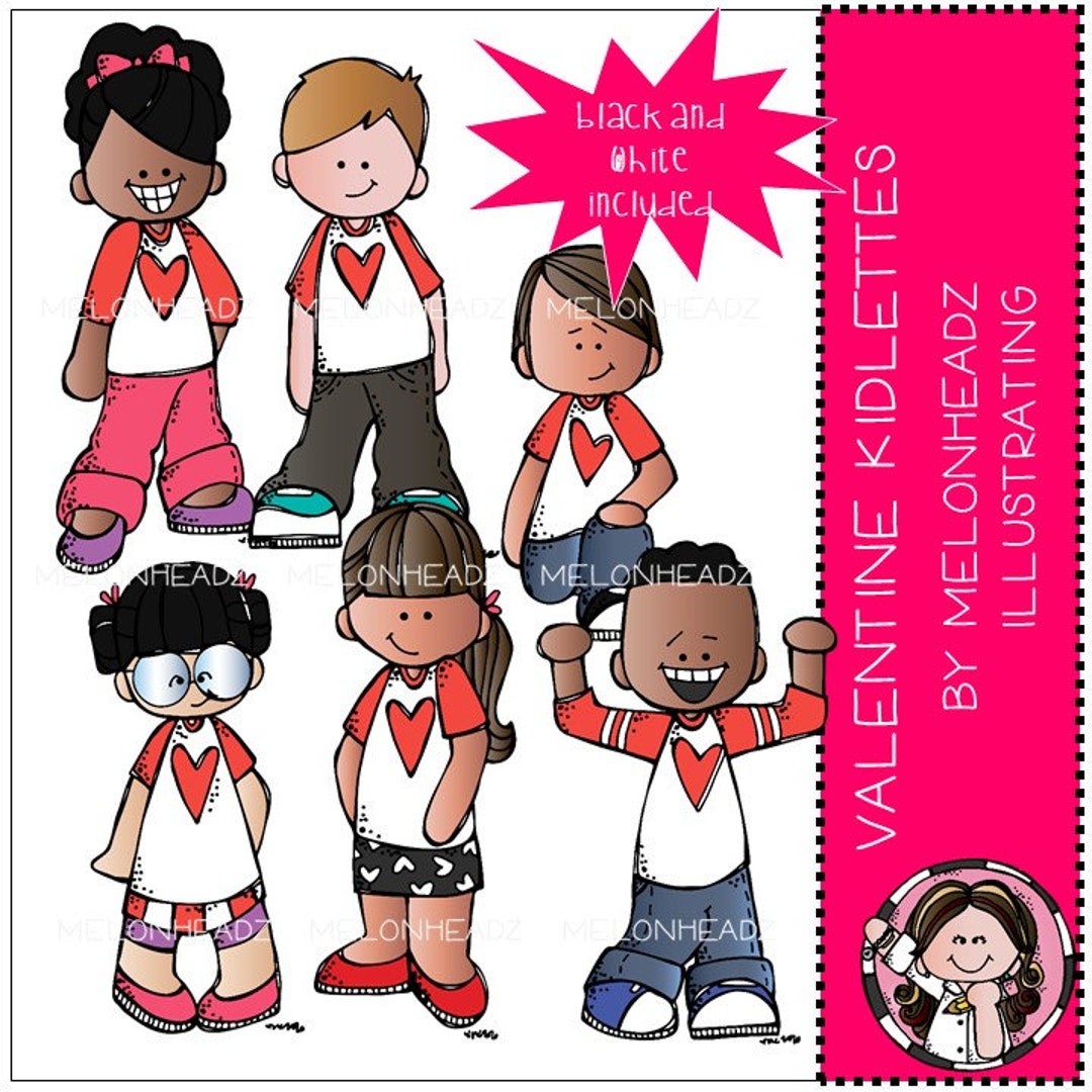 Valentine Kidlettes Clip Art Mini - Etsy