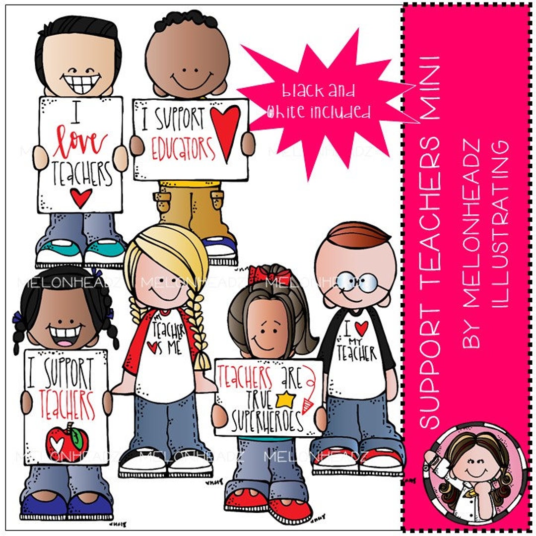 Support Teachers Clip Art - Mini - Etsy