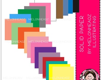 Solid Digital Paper Pack, Scrapbook Papers, 24 Jpg Files 12 X 12 ...