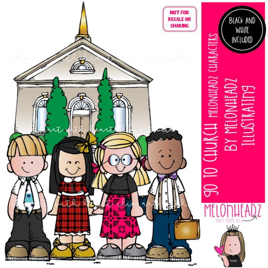 Go to Church Clip Art, LDS, Christian, Melonheadz Characters Mini ...