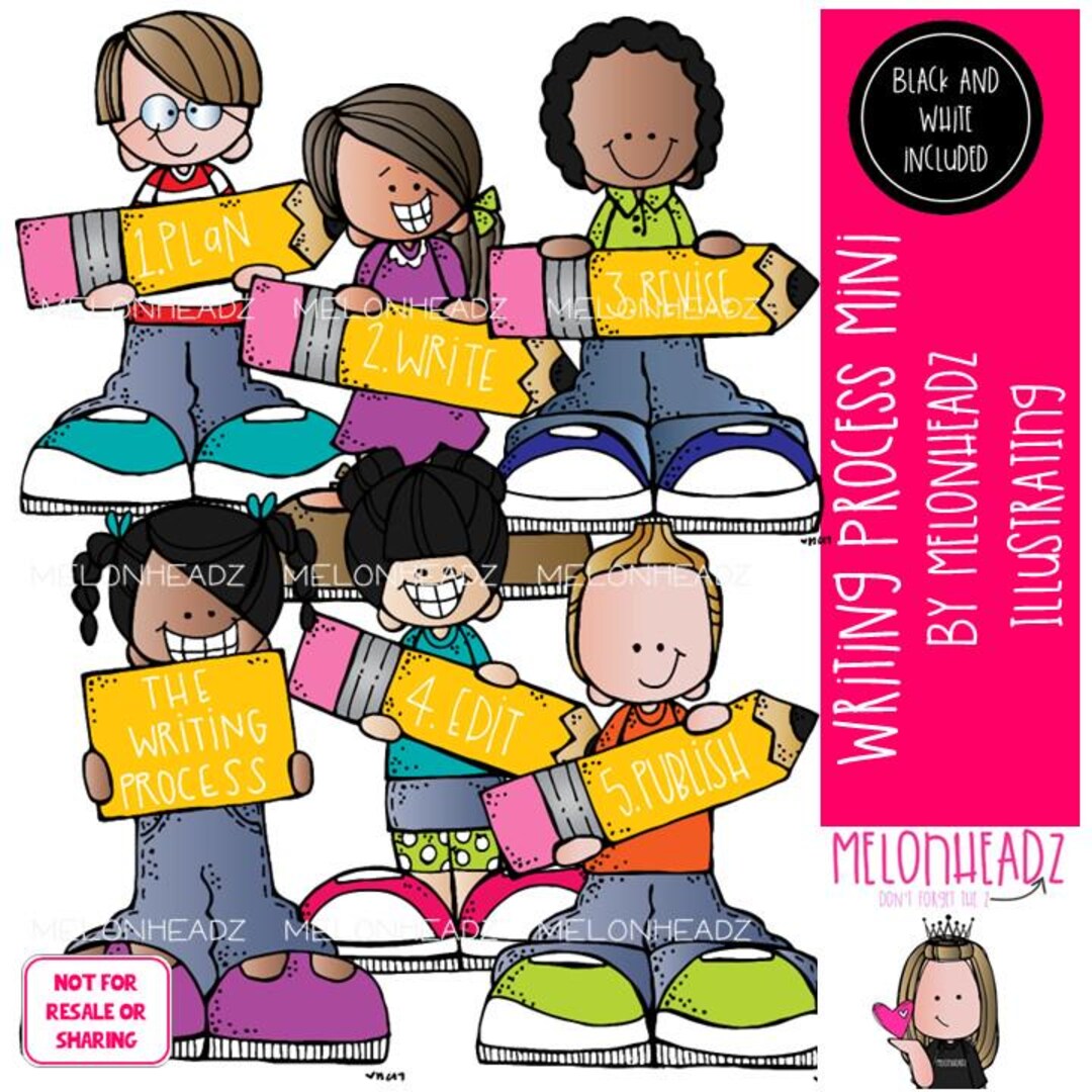 Writing Process Clip Art, Pencil Clip Art Mini - Etsy