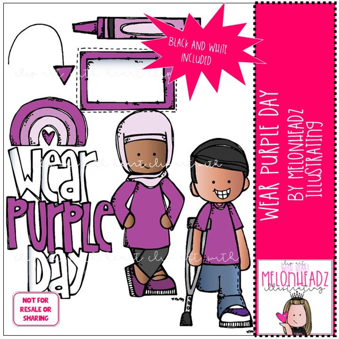 Wear Purple Day Clipart Mini - Etsy