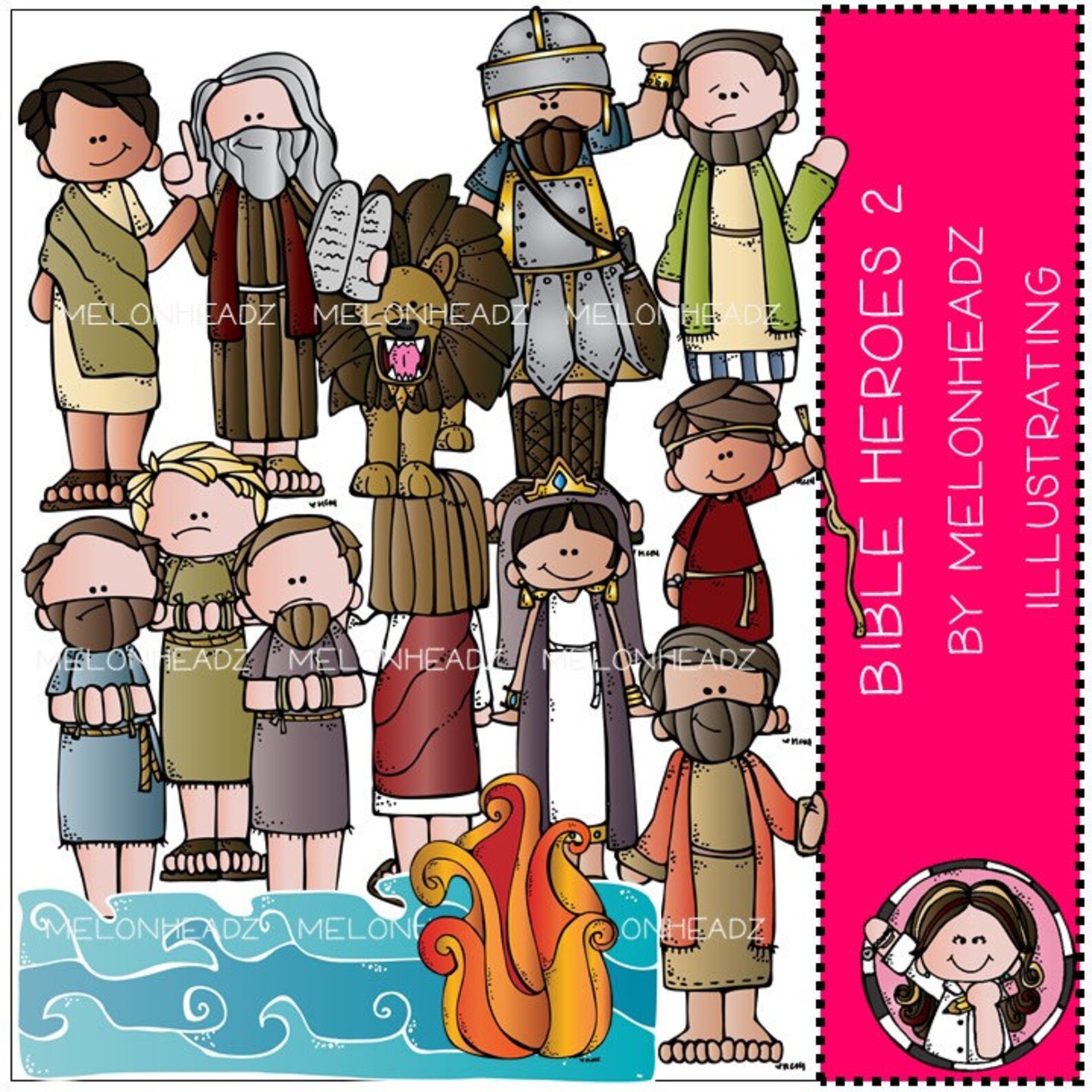 Bible Heroes Clip Art Part 2 COMBO PACK - Etsy