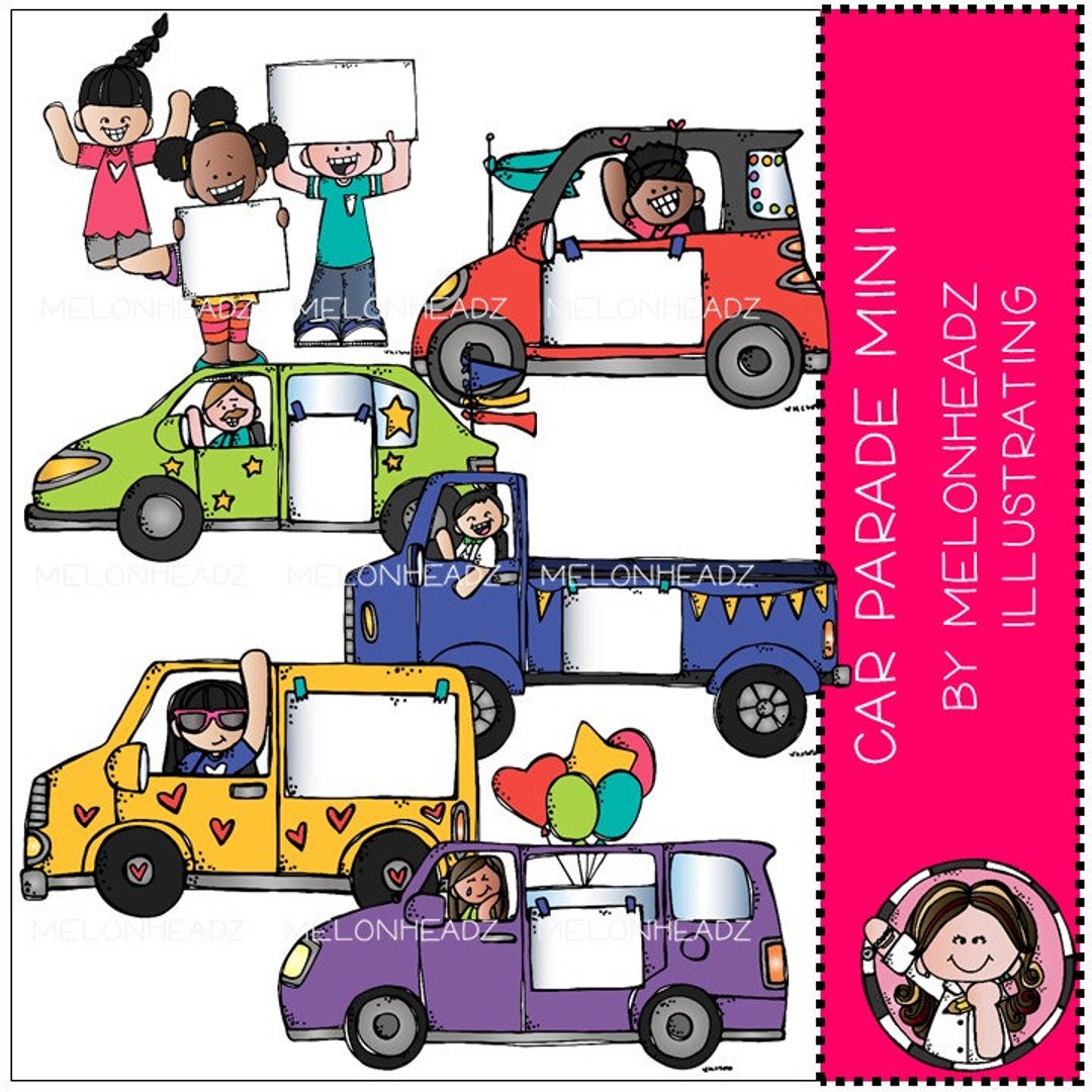 Car Parade Clip Art - Mini - Etsy
