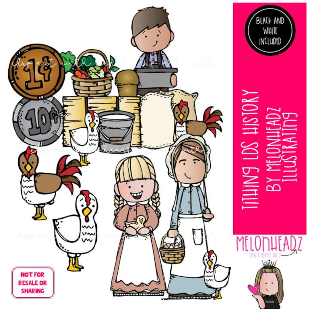 Tithing Clip Art, LDS History Clip Art, LDS Clip Art Digi Stamp Mini - Etsy