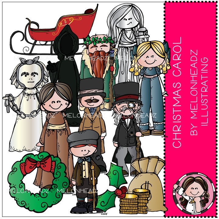 Christmas Carol Clip Art - COMBO PACK - Etsy