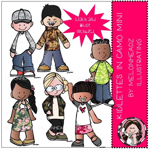 Kidlettes Clip Art Camo Mini - Etsy