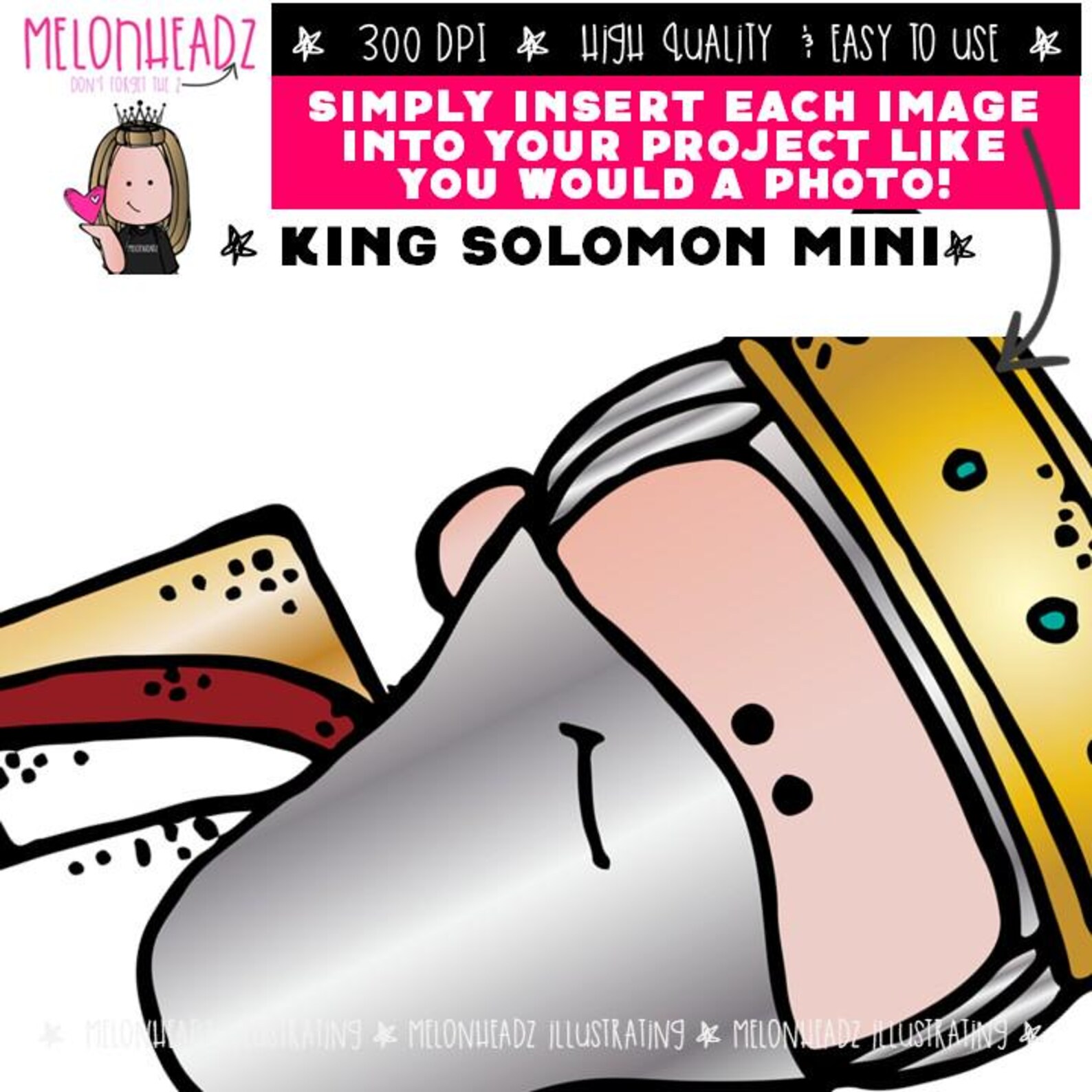 King Solomon Clip Art, Bible Mini (digital Download) - Etsy
