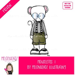Mouselettes 1 Clip Art COLORED Version - Etsy