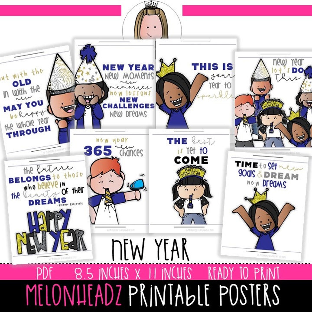 New Year Posters - Printables - Etsy
