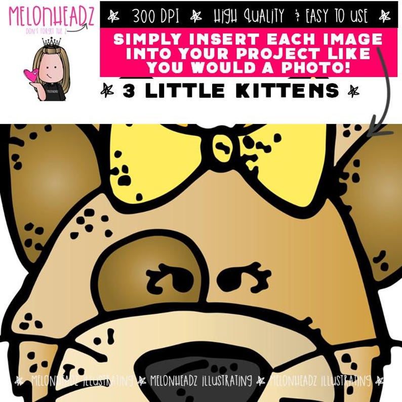 3 Little Kittens Clip Art, Literature Clip Art, Fairy Tale Clip Art ...