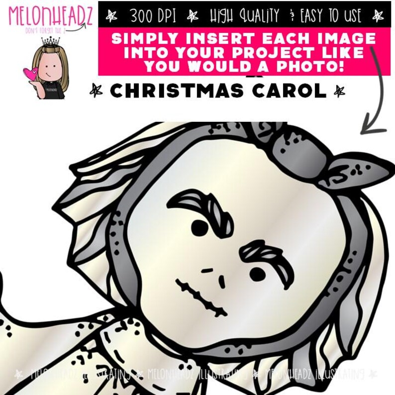 Christmas Carol Clip Art, Book Companion, Literature COMBO PACK - Etsy
