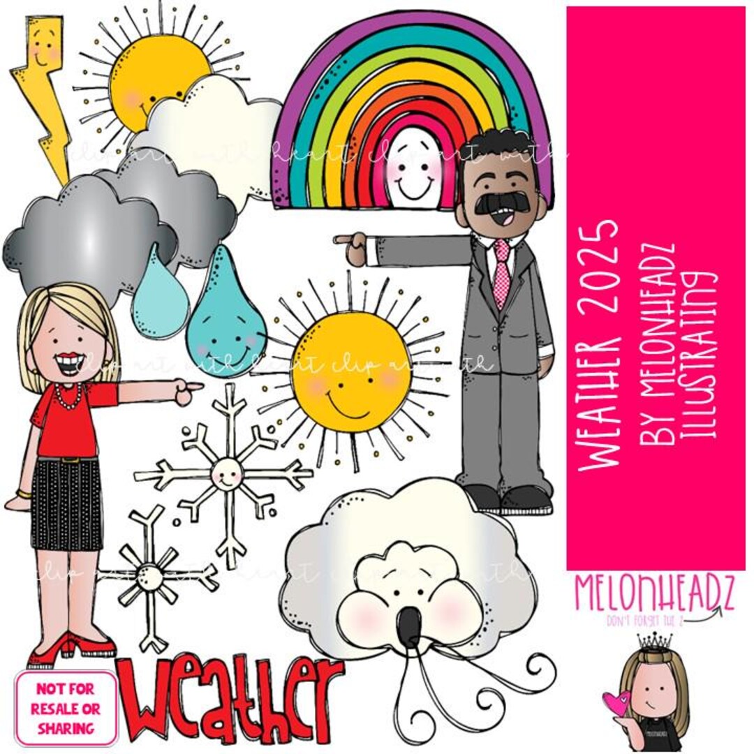 Weather Clip Art 2025 Meteorological Conditions Clip Art COLORED ...