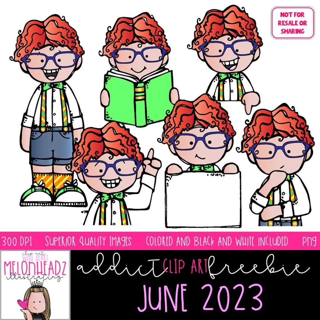 Melonheadz Addict Clip Art Digi Stamp June Set 2023 Mini - Etsy