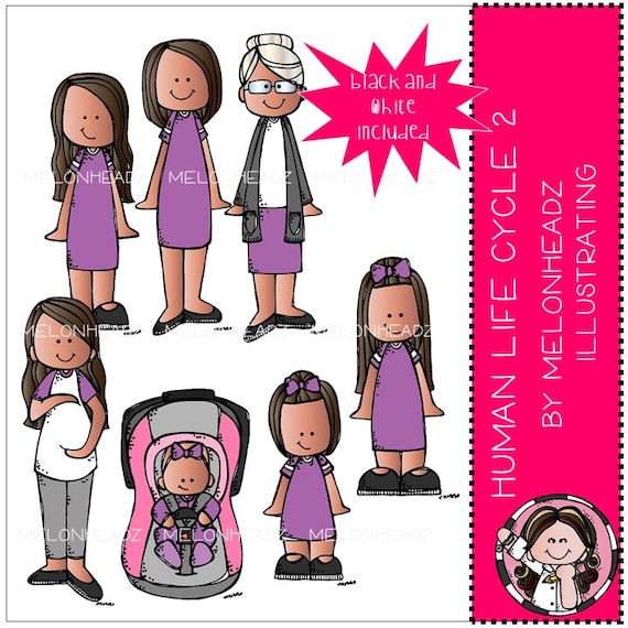 Human life cycle clip art Mini Set 2 | Etsy