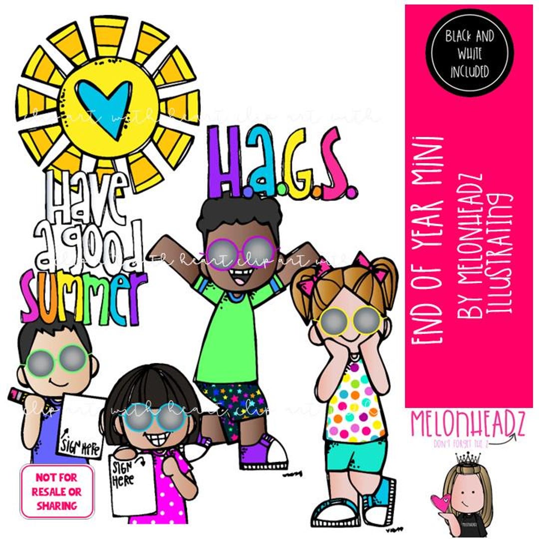 End of Year Clip Art Last Day of School Clip Art Summer Clip Art Mini ...