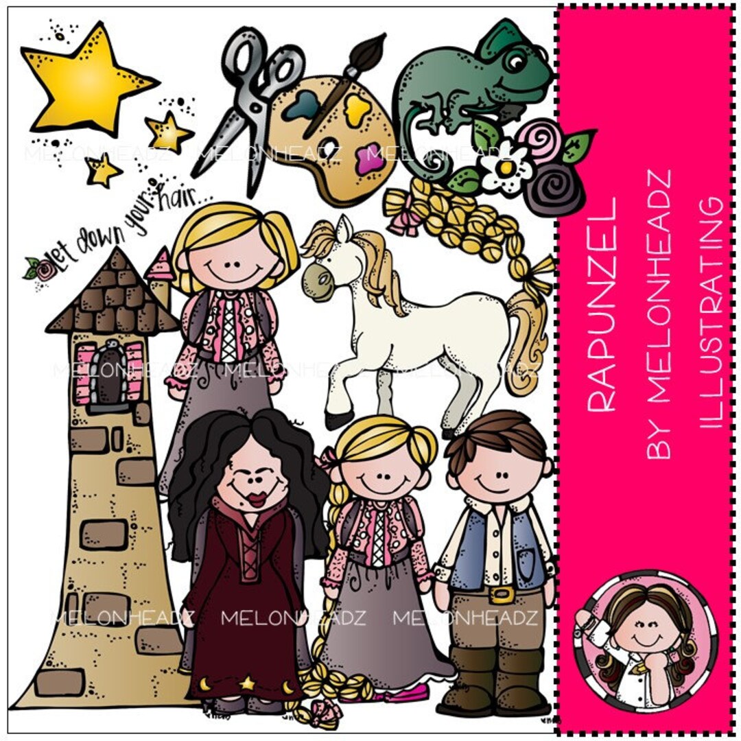 Rapunzel Clip Art - COMBO PACK - Etsy