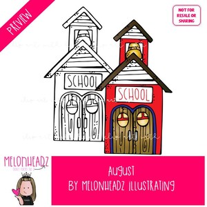 August Clip Art Back to School Clip Art Mini - Etsy