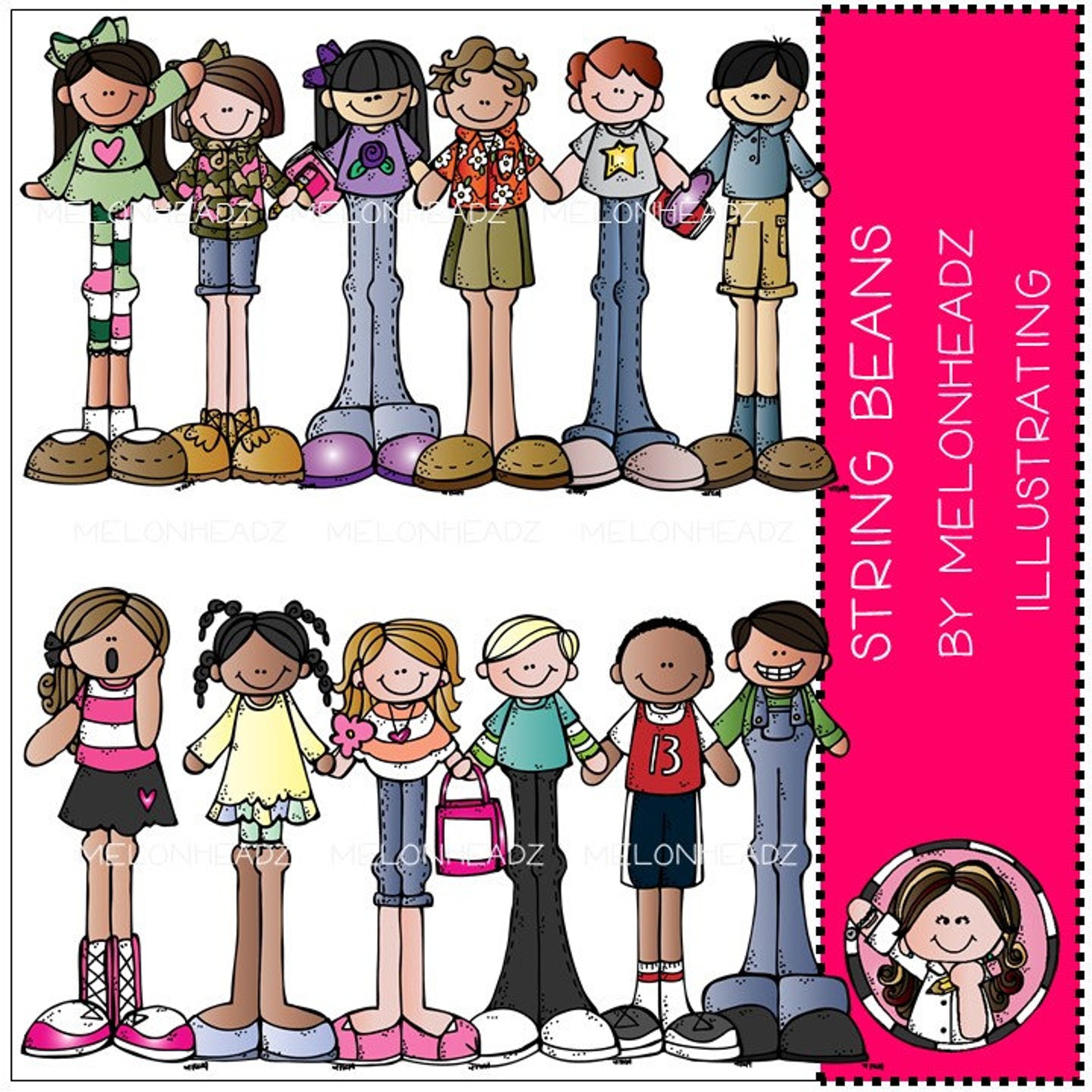 Stringbeans Clip Art Combo Pack - Etsy