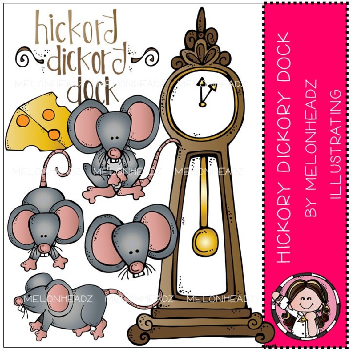 Hickory Dickory Dock Clip Art Combo Pack - Etsy