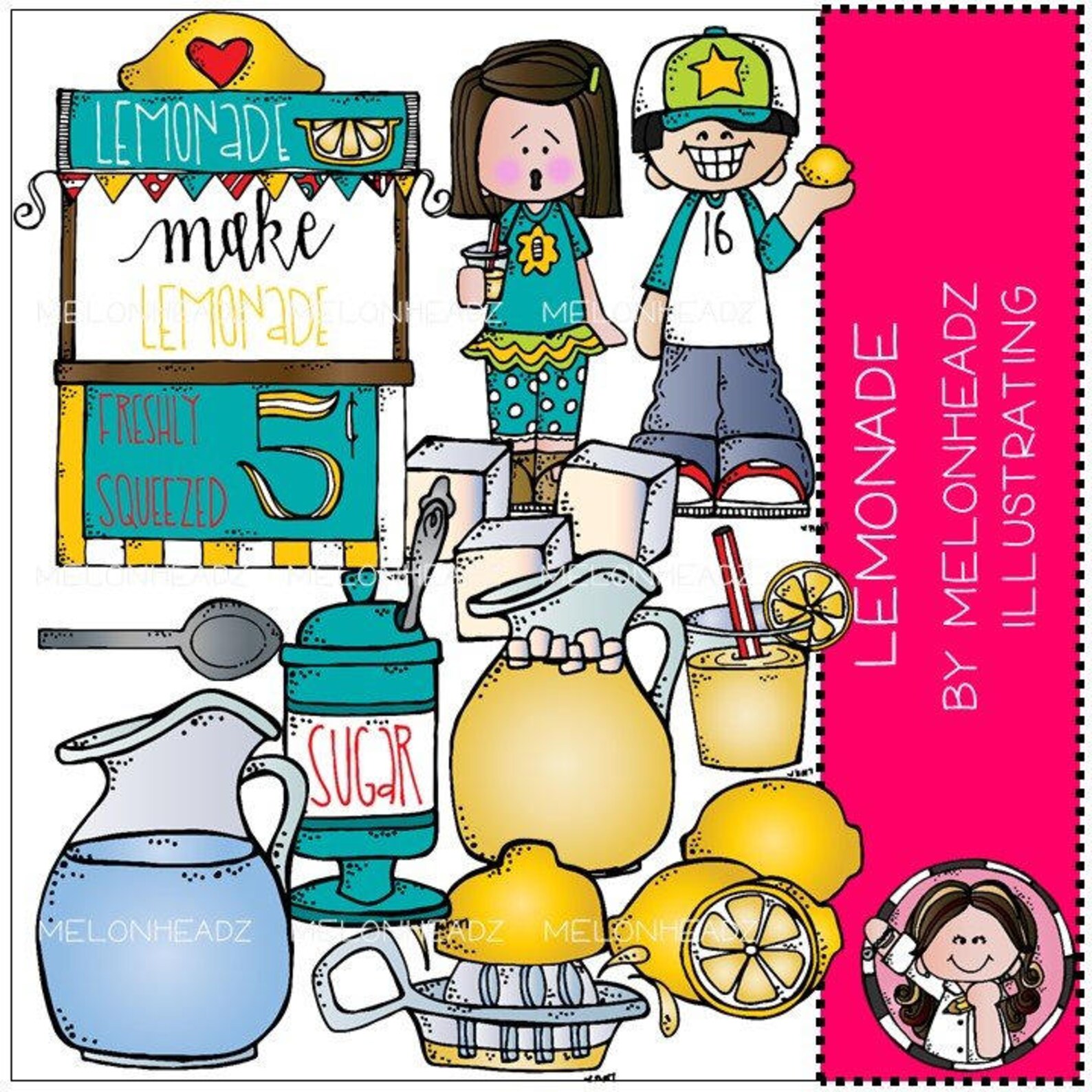 Lemonade Stand Clip Art COMBO PACK - Etsy