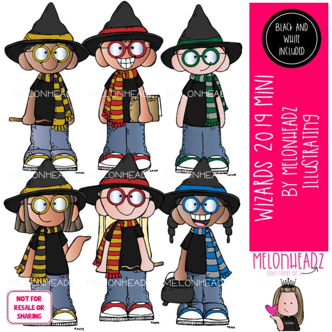 Wizard 2019 Clip Art, Halloween, Witch Mini (digital Download) - Etsy