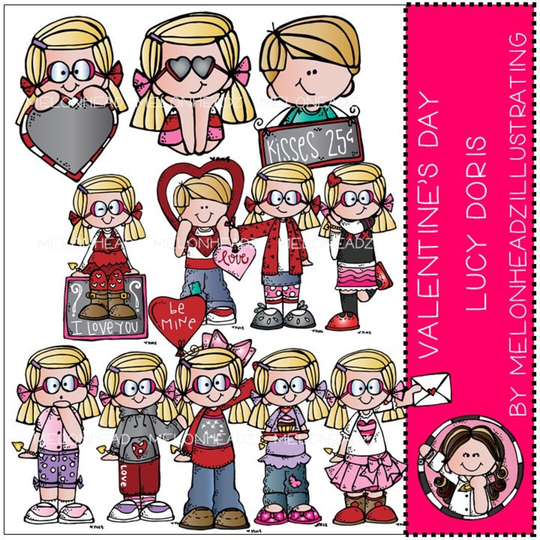 Valentine's Day Clip Art - Lucy Doris - Etsy