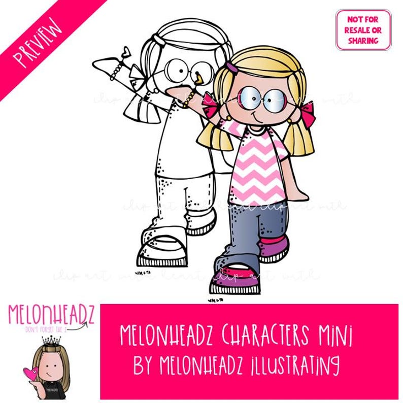 Melonheadz Characters Clip Art, Lucy Doris Mini - Etsy
