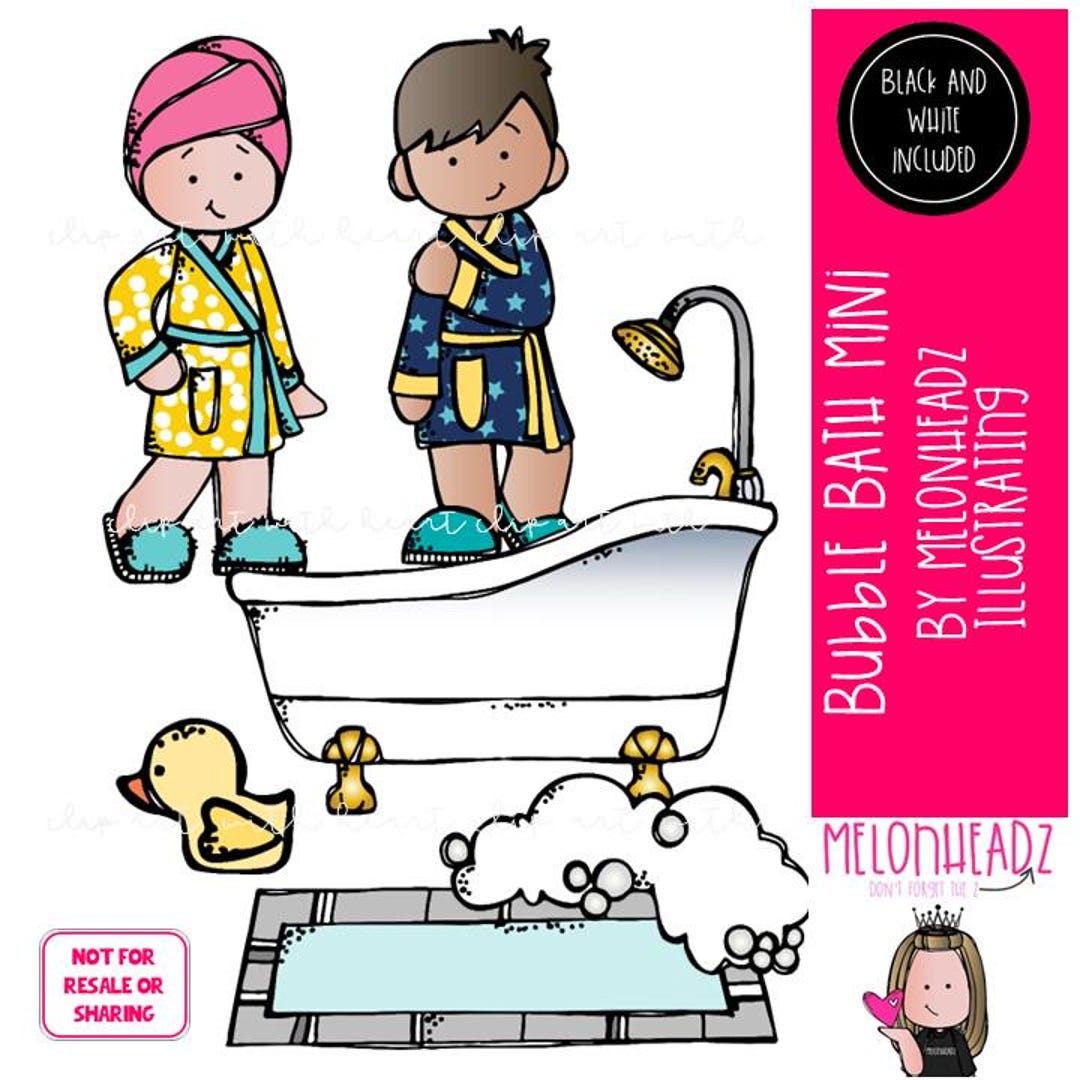 Bubble Bath Clip Art, Hygiene Mini - Etsy