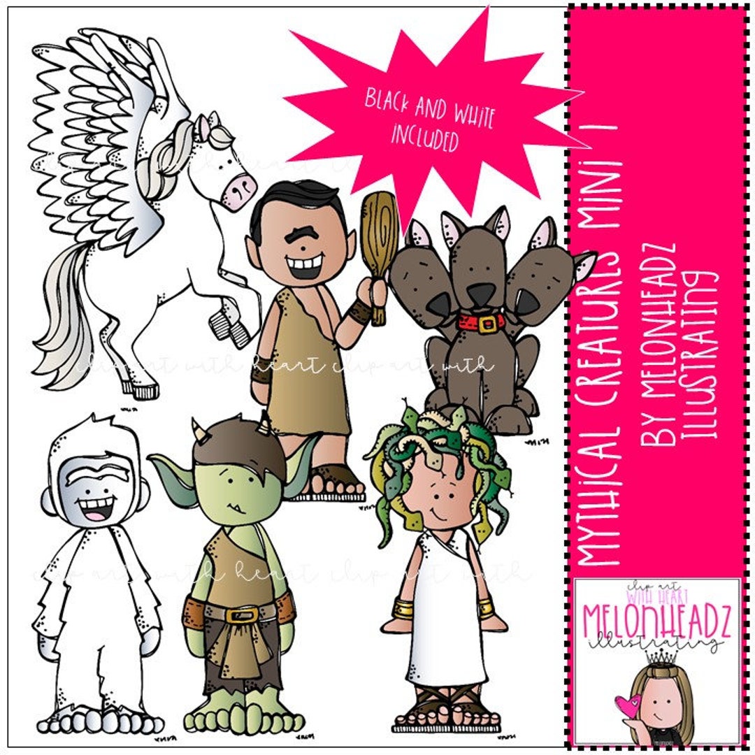 Mythical Creatures Clip Art Set 1 - Etsy