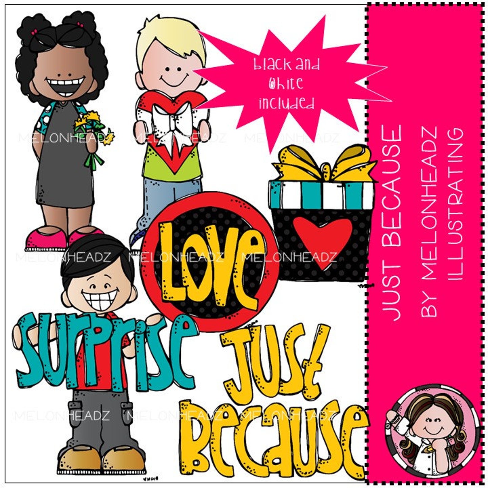 Just Because Clip Art Mini | Etsy