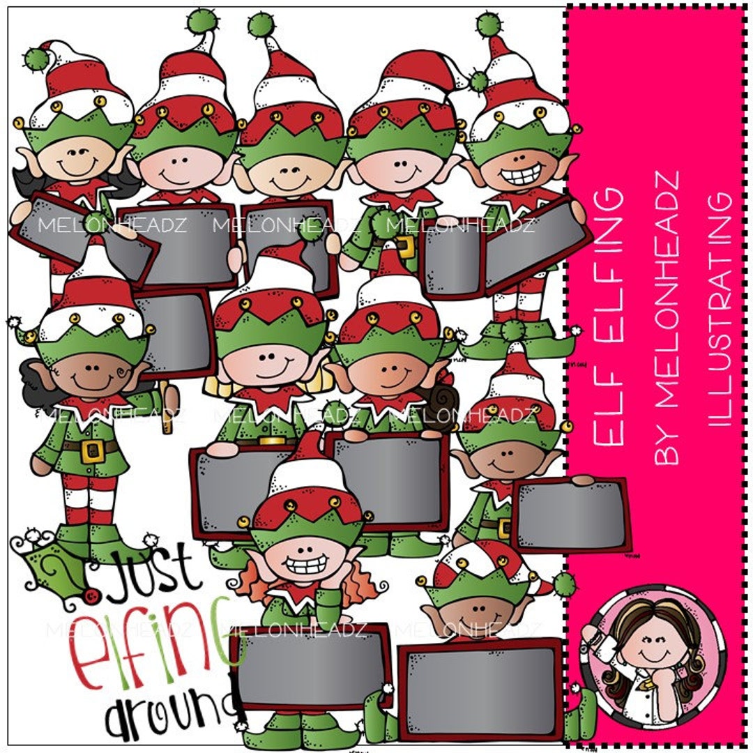 Elf Elfing Clip Art - Combo Pack - Etsy
