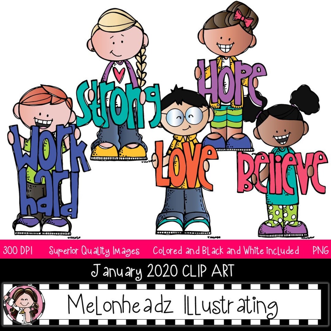Melonheadz Addicts Clip Art - January 2020 Set - Mini - Etsy